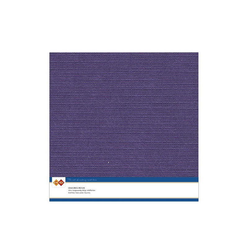 Card Deco Essentials - Linnen Karton 30x30 cm - Dark Purple (NY)