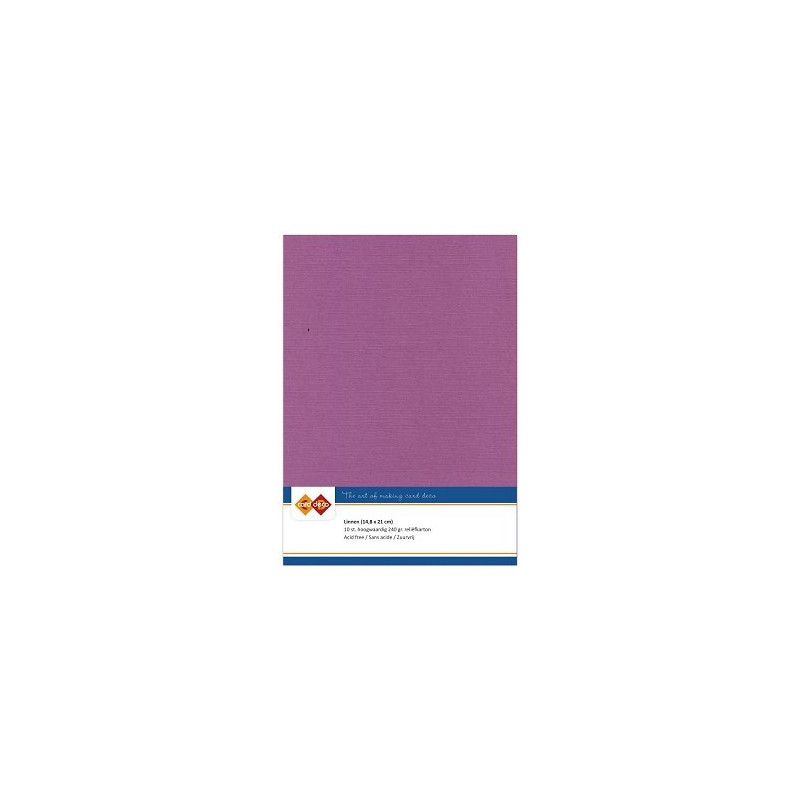 Card Deco Essentials - Linen Cardstock A5 - Aubergine (NY)