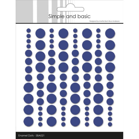 Simple And Basic - Enamel Dots - Royal Blue