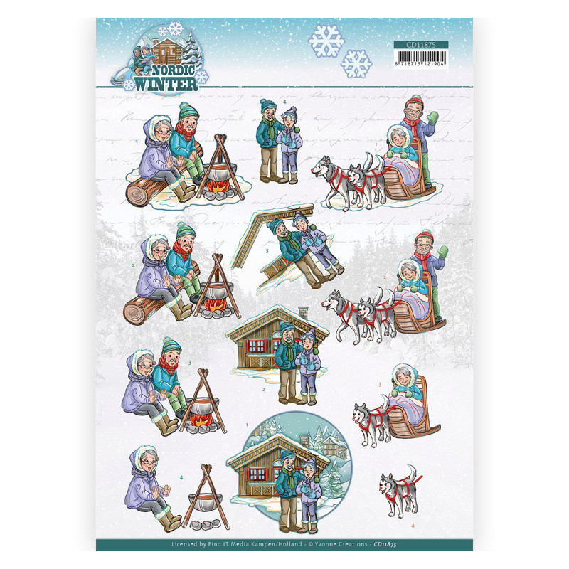 Yvonne Creations - Funky Nanna Nordic Winter - Cosy Together - CD11875