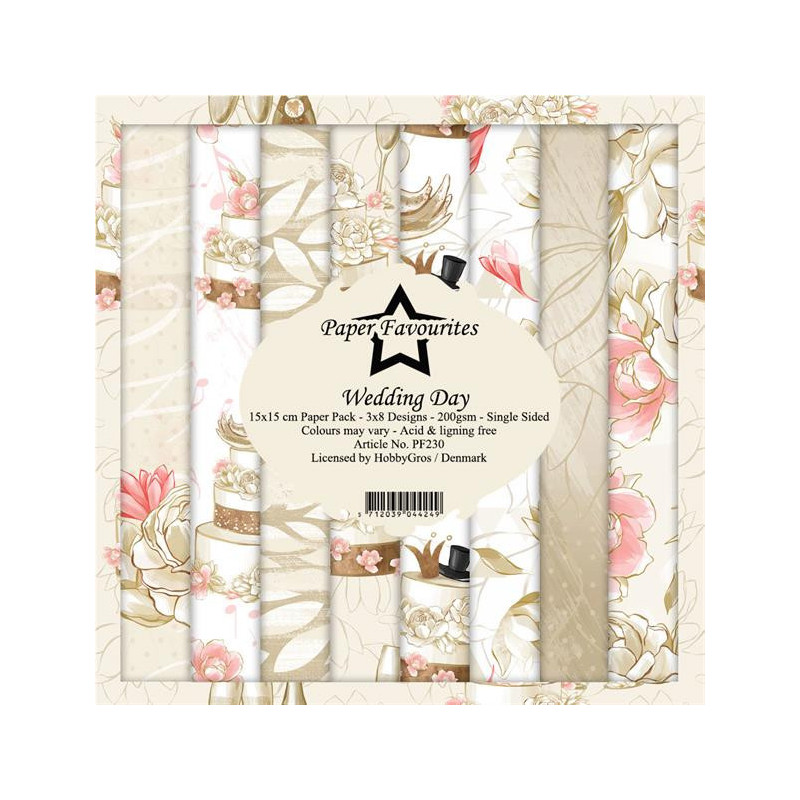 Paper Favourites - Papirpakke 15x15 - Wedding Day - PF230