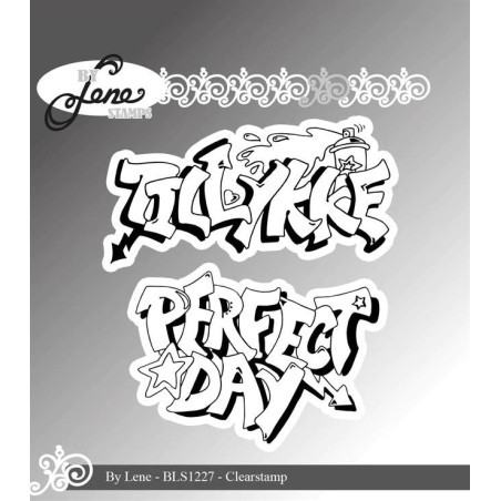 By Lene - Stempel - Tillykke & Perfect Day - BLS1227
