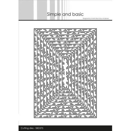 Simple And Basic - Broken Lines Rectangle - SBD375