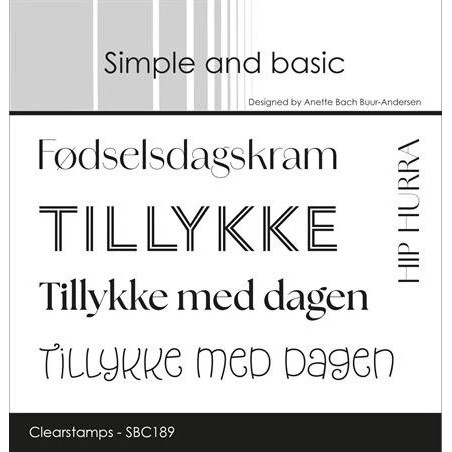 Simple And Basic - Stempel - Tillykke Med Dagen - SBC189