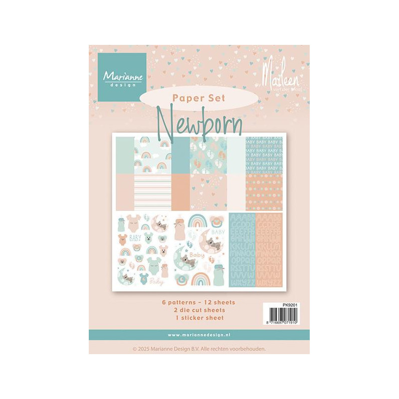 Marianne Design - Papirblok A5 - New Born - PK9201