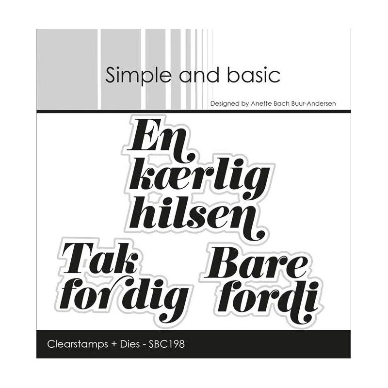 Simple And Basic - Stempel + Die - Danish Texts - SBC198