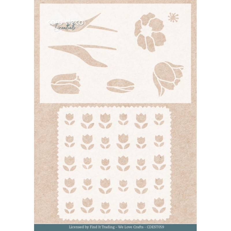 Card Deco Essentials - Stencil A5 - Tulips
