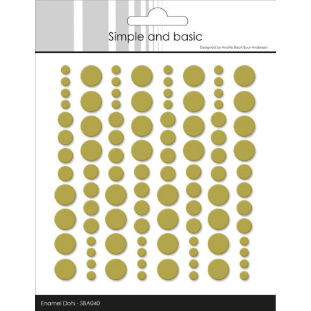 Simple And Basic - Enamel Dots - Olive