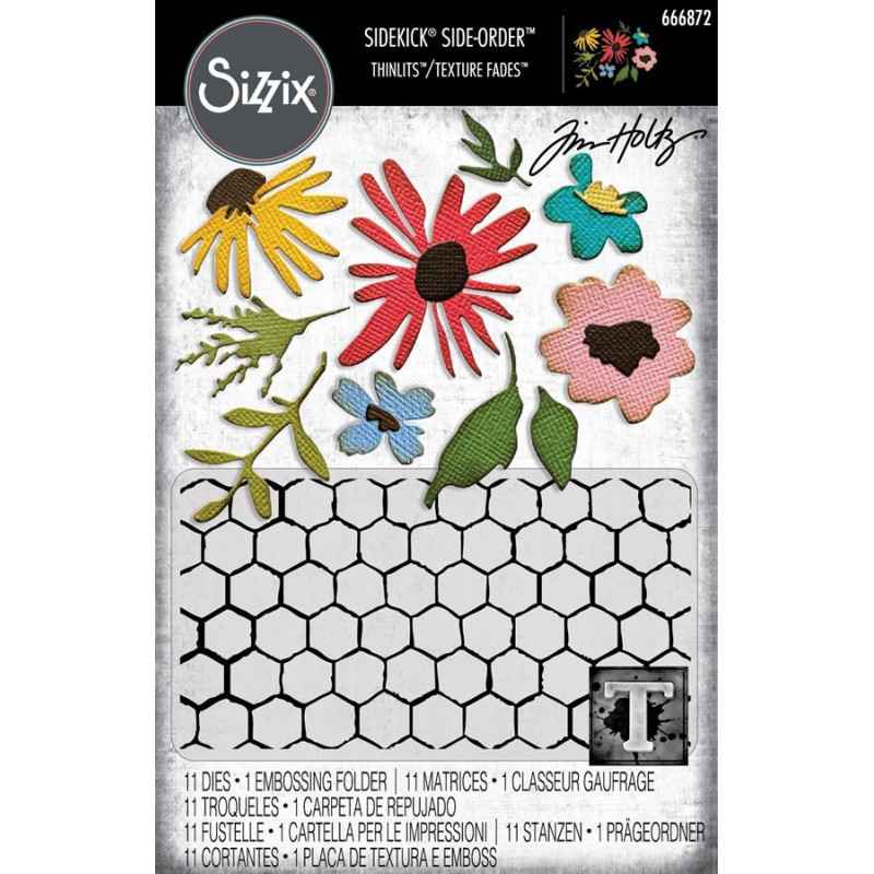 Sizzix - Tim Holtz - Thinlits Die - Vault Side Order Floristry - 666872