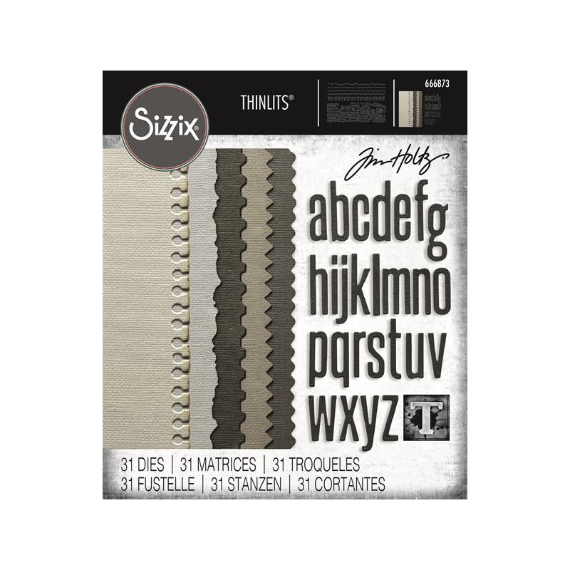 Sizzix - Tim Holtz - Thinlits Die - Tailored - 666289