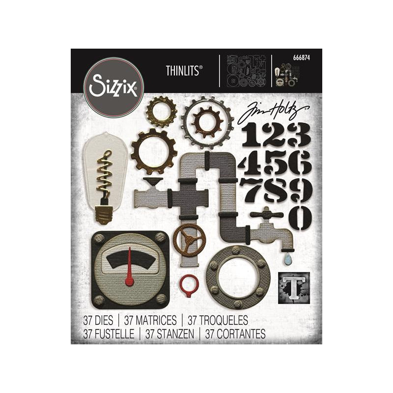 Sizzix - Tim Holtz - Thinlits Die - Tailored - 666289