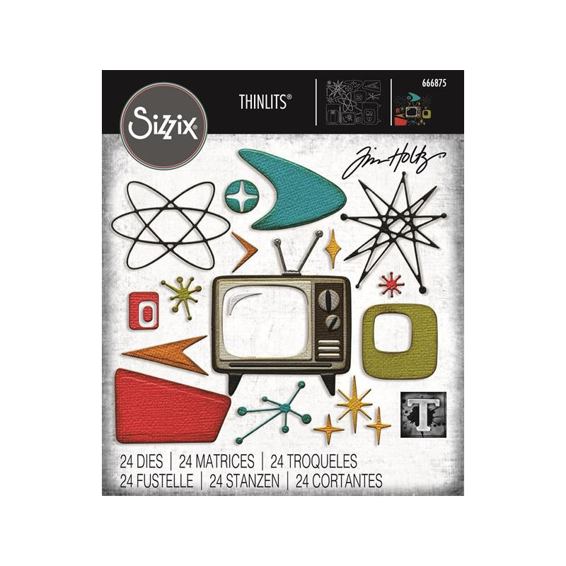 Sizzix - Tim Holtz - Thinlits Die - Vault Atomic Retro - 666875