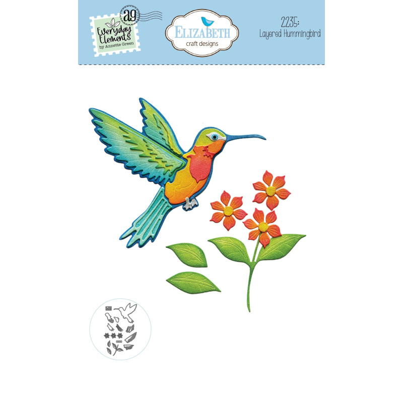 Elizabeth Craft Designs - Everyday Elements - Layered Hummingbird