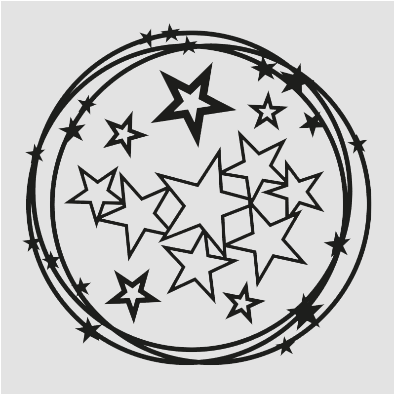 Design5 - Stjerne Cirkelkrans - D500258D